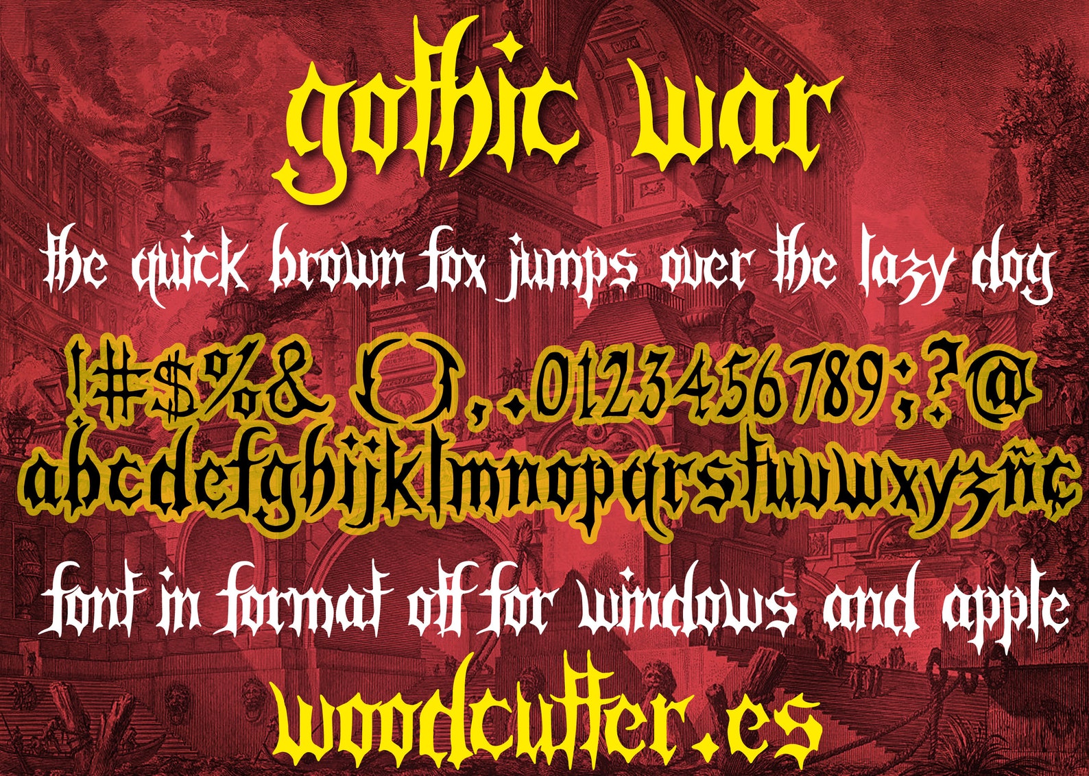Gothic War Font - Etsy
