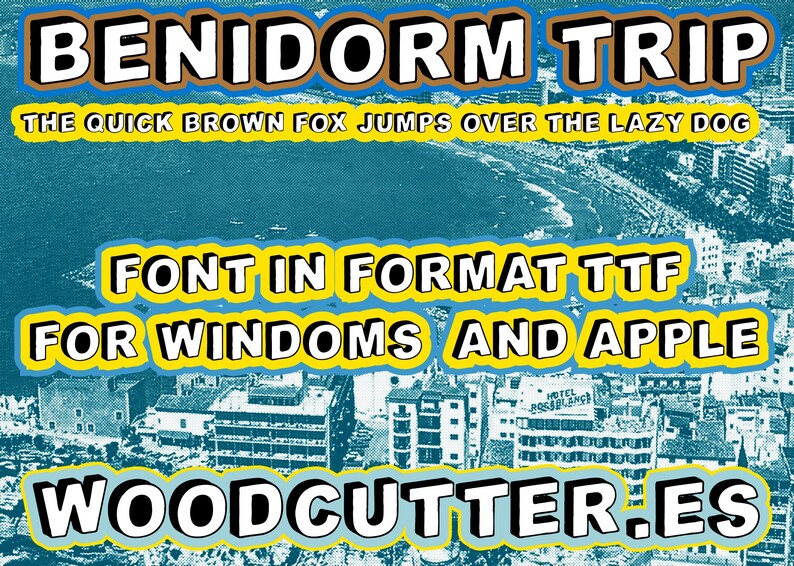 Benidorm Trip Font - Etsy