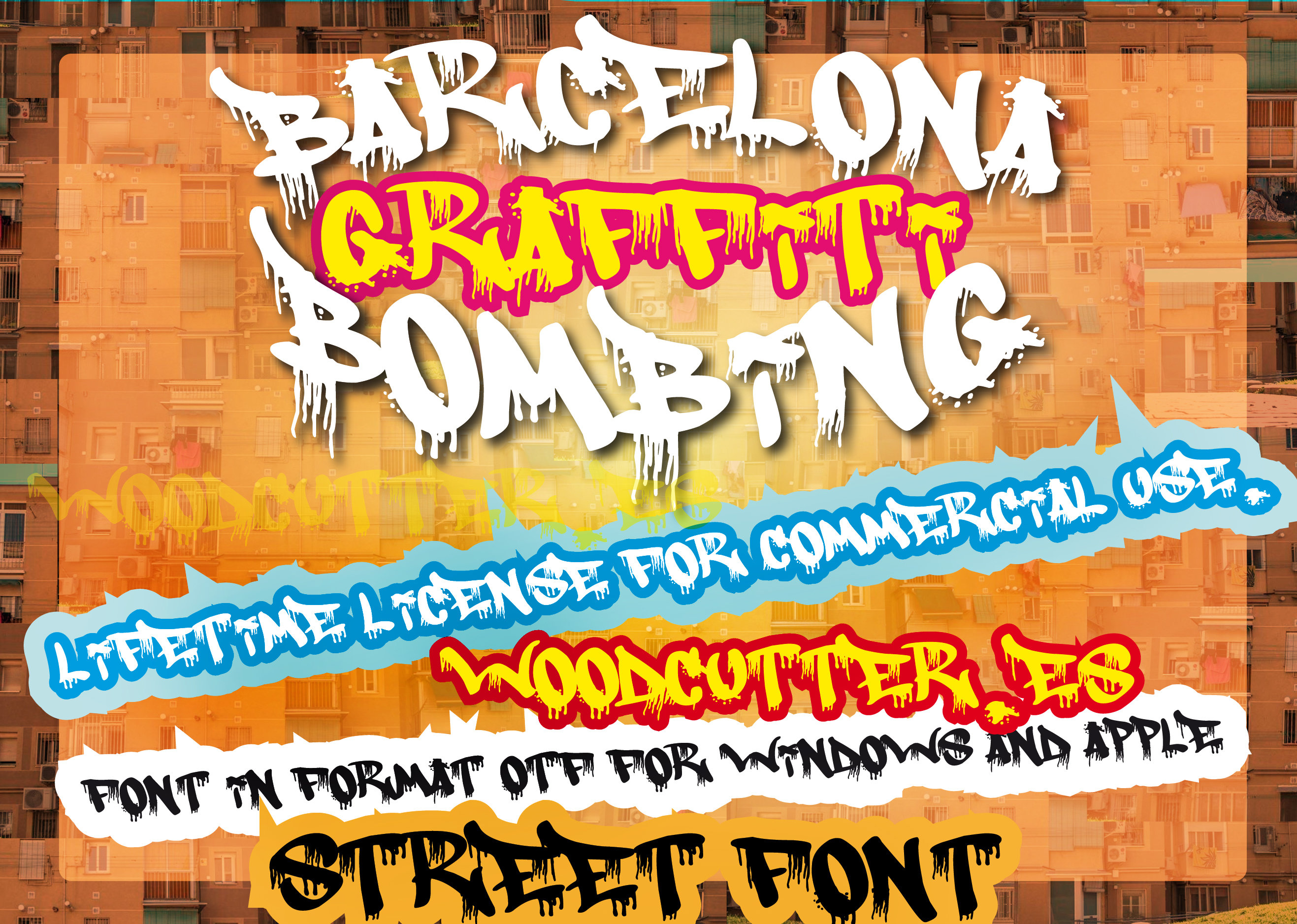 Barcelona Graffiti Bombing Font. - Etsy