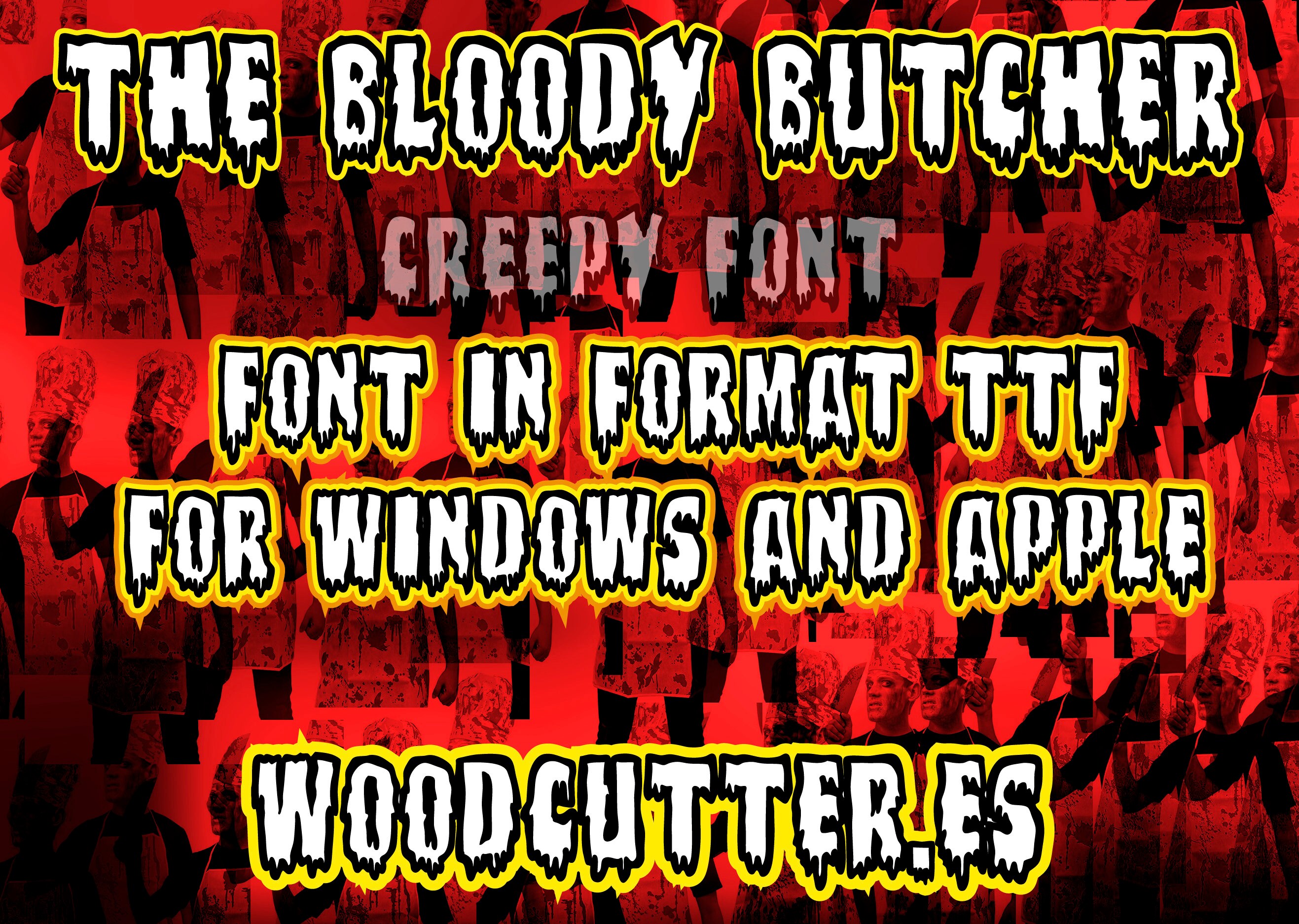 The Bloody Butcher Font - Etsy