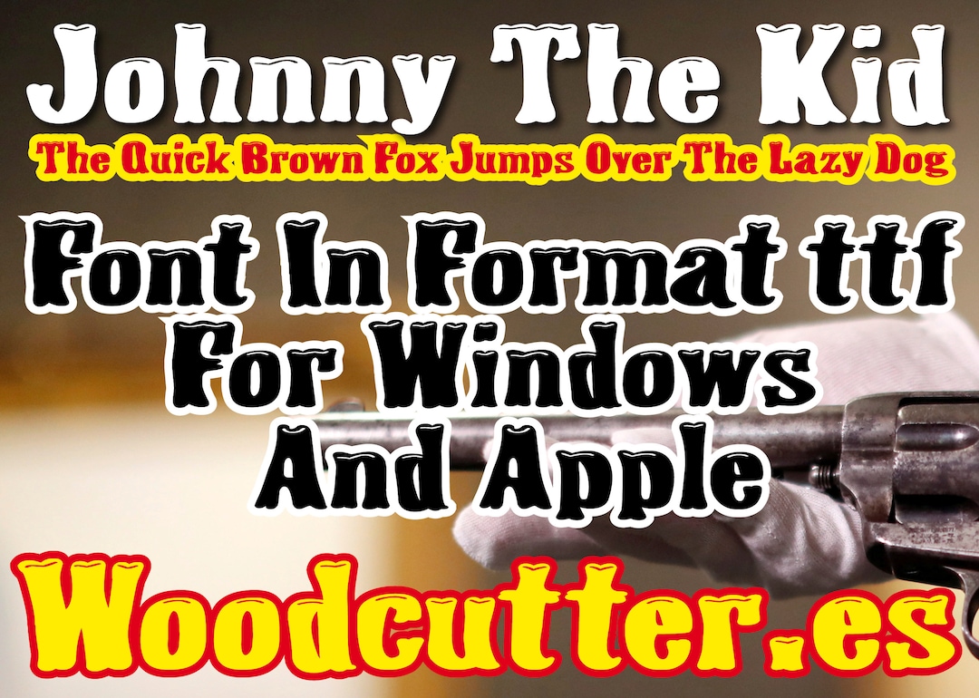 Johnny the Kid Font - Etsy