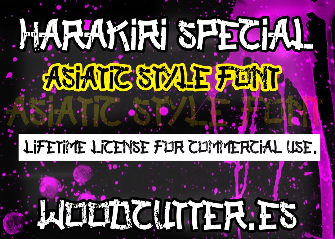 Harakiri Special Font - Etsy