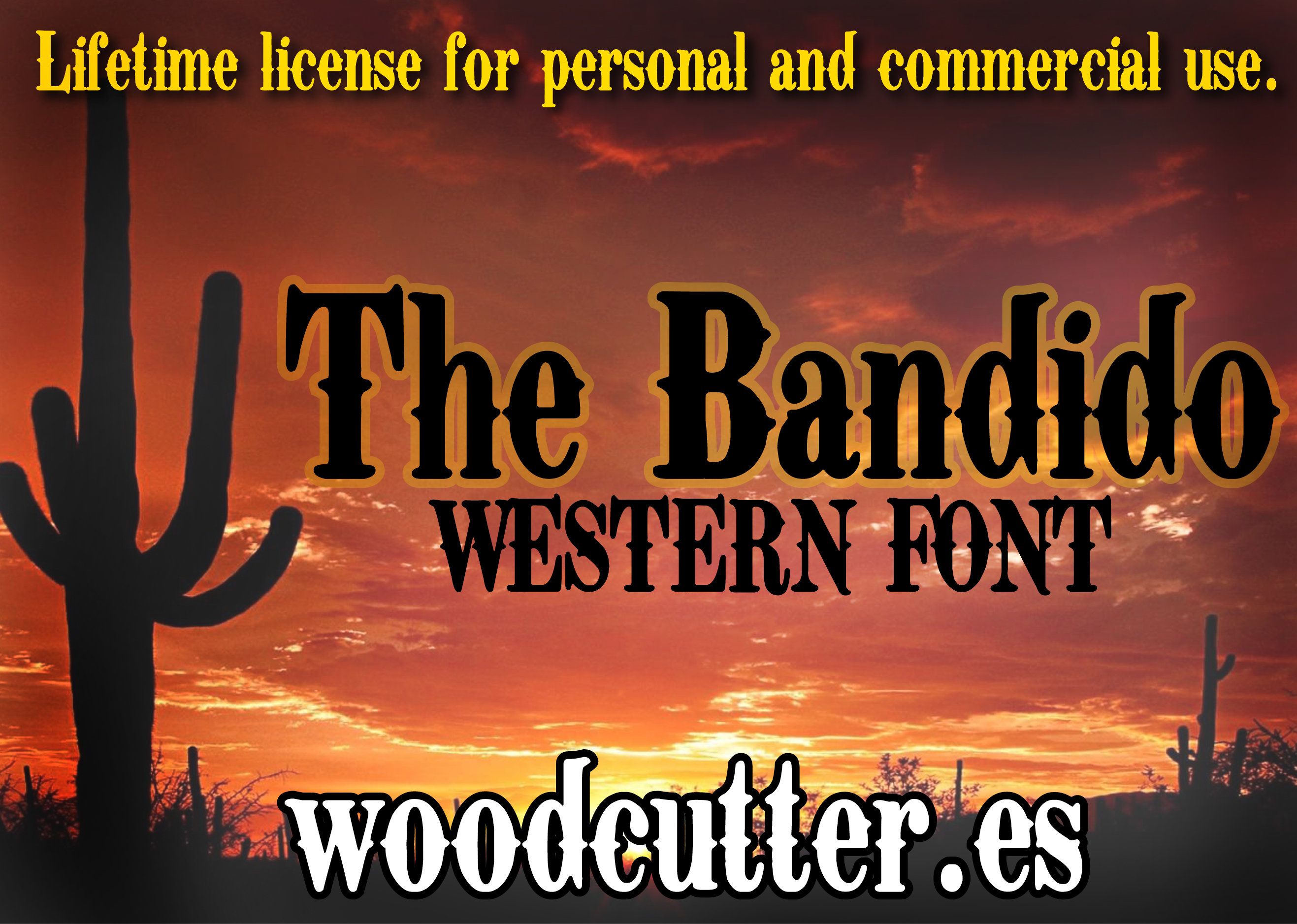 The Bandido "Western Font" - Etsy España