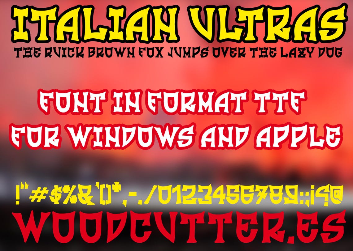 Italian Ultras Font - Etsy