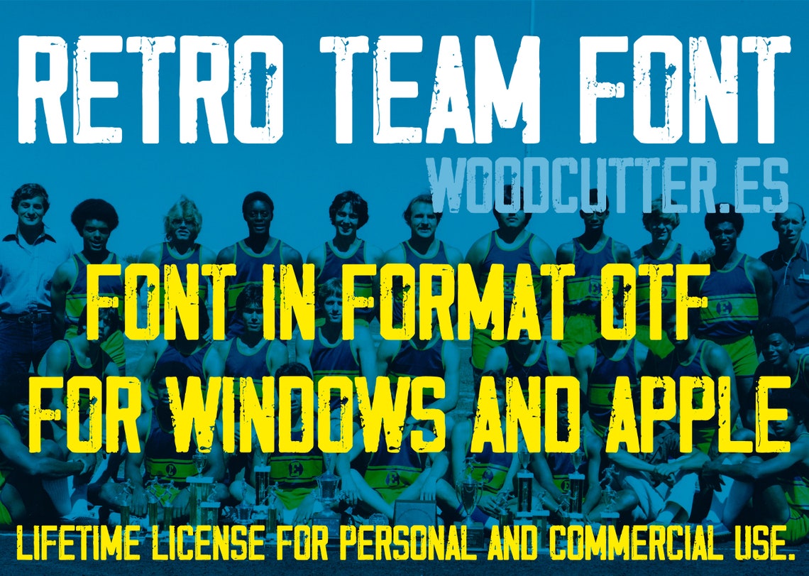 RETRO TEAM Font - Etsy España