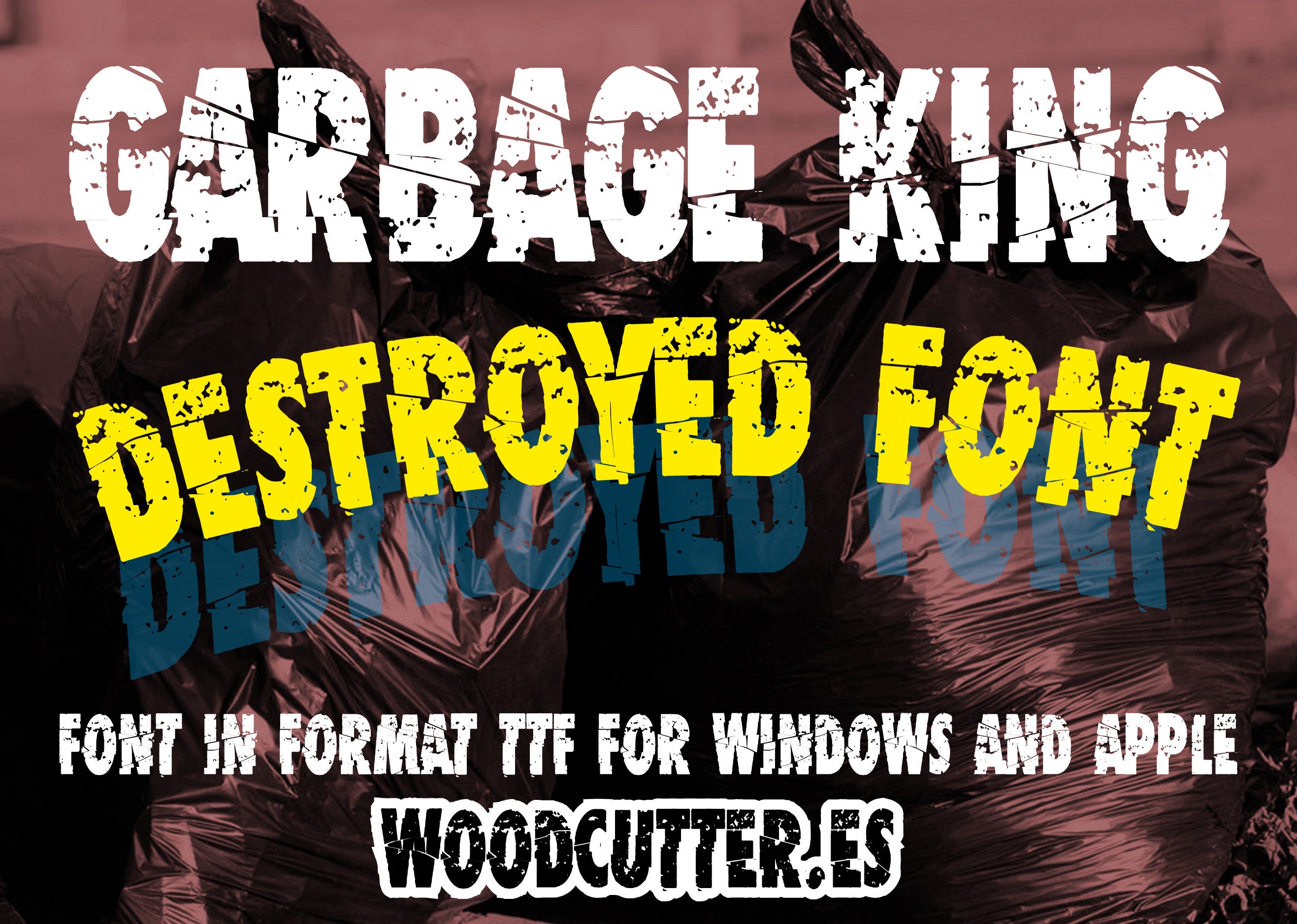 Garbage King Font - Etsy