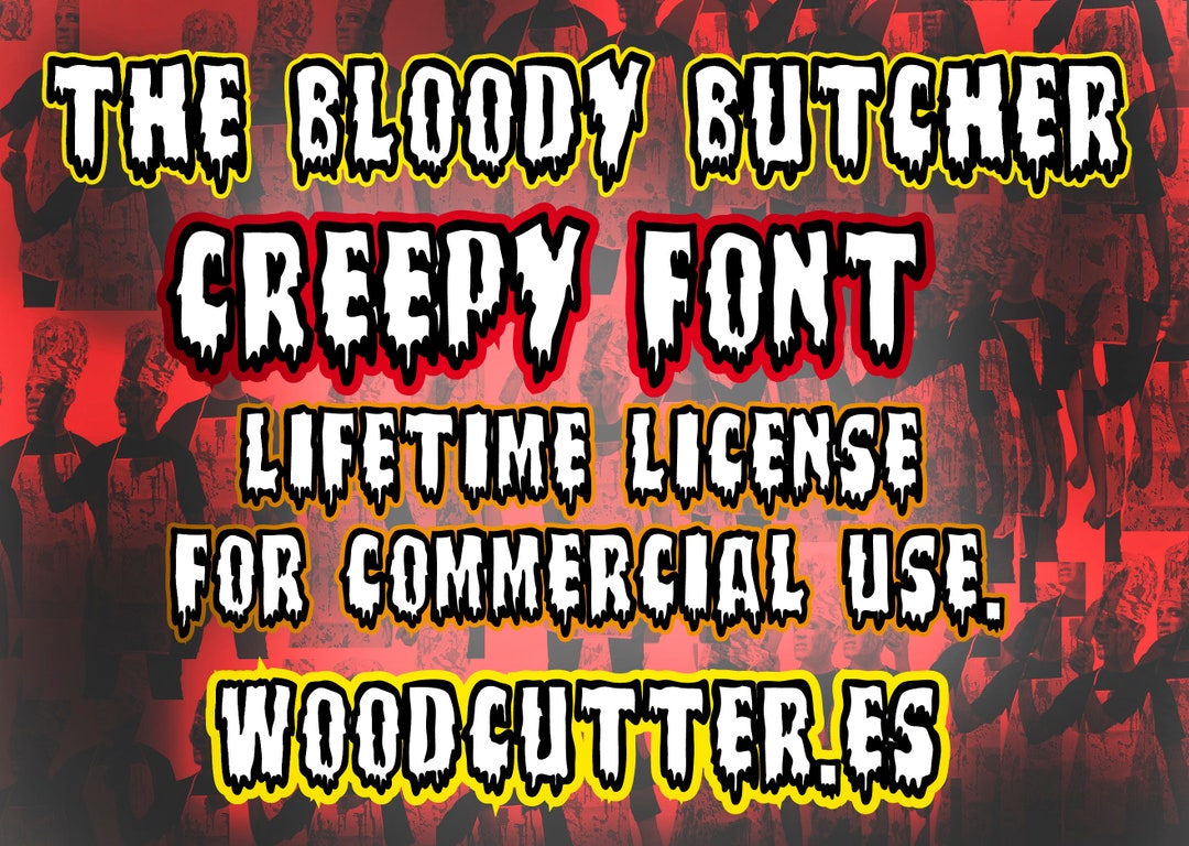 The Bloody Butcher Font - Etsy