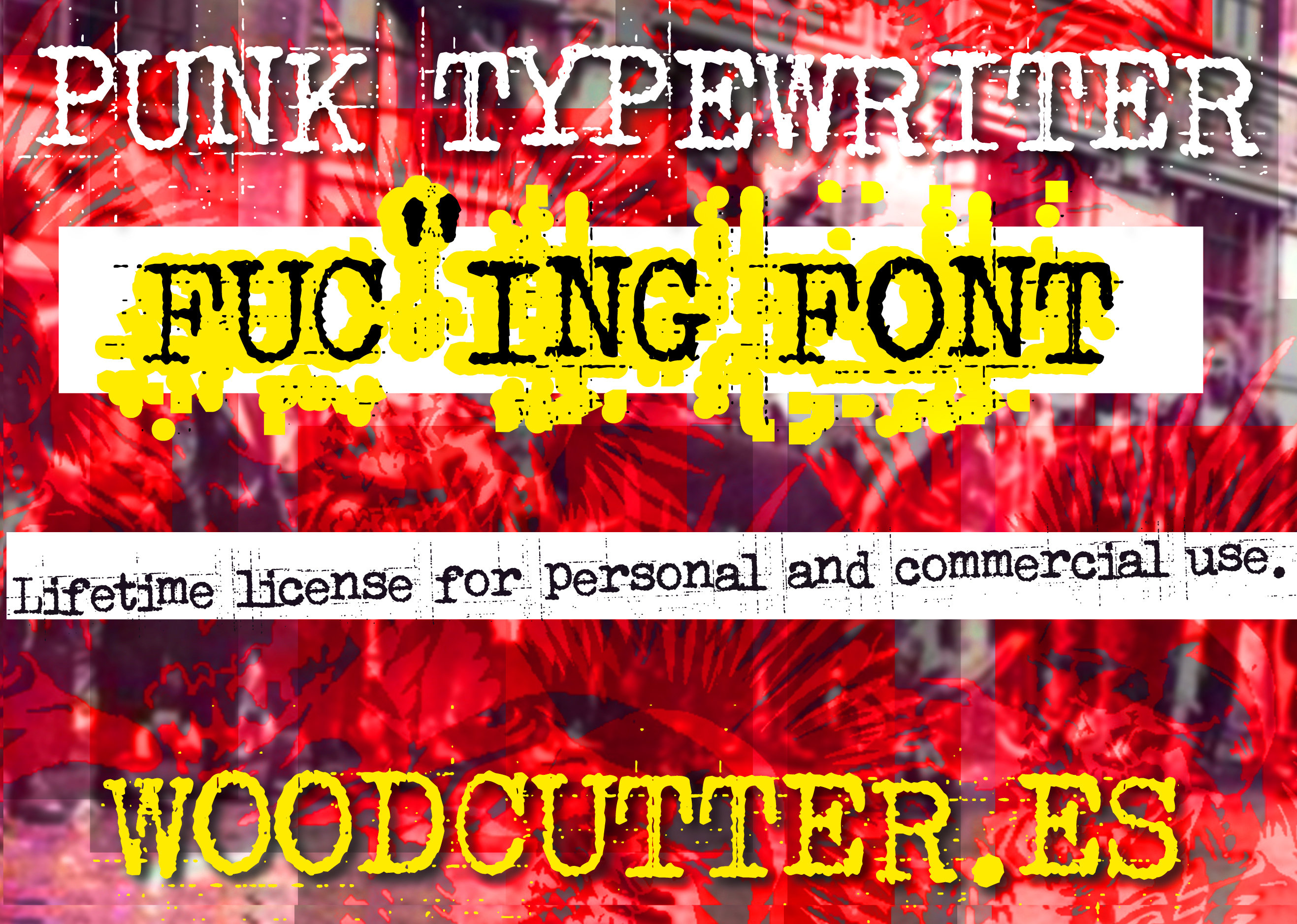 Punk Typewriter Font - Etsy
