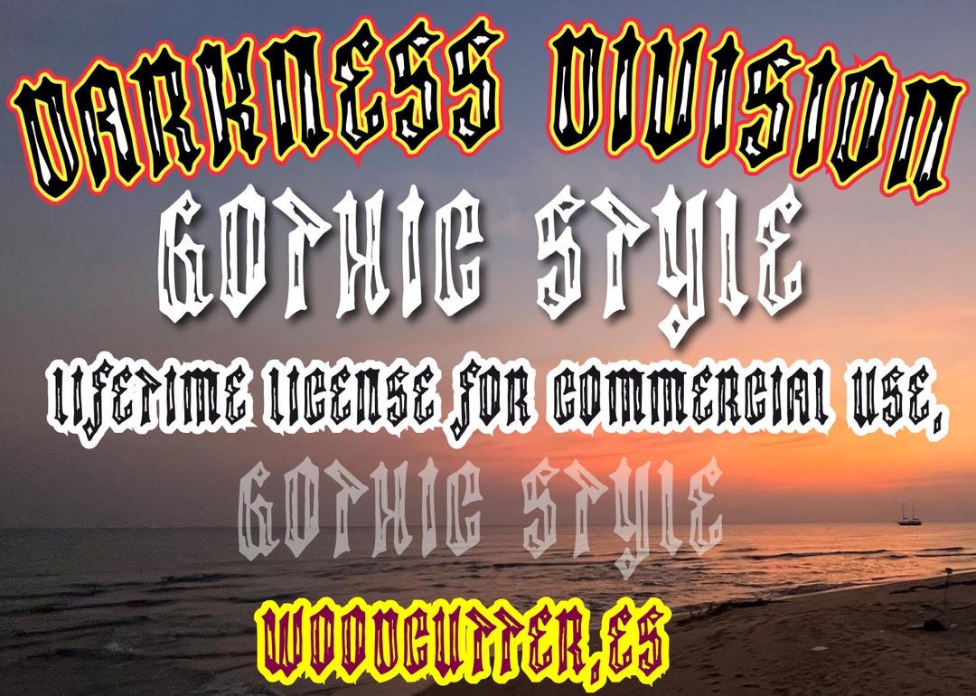 Darkness Division Font - Etsy