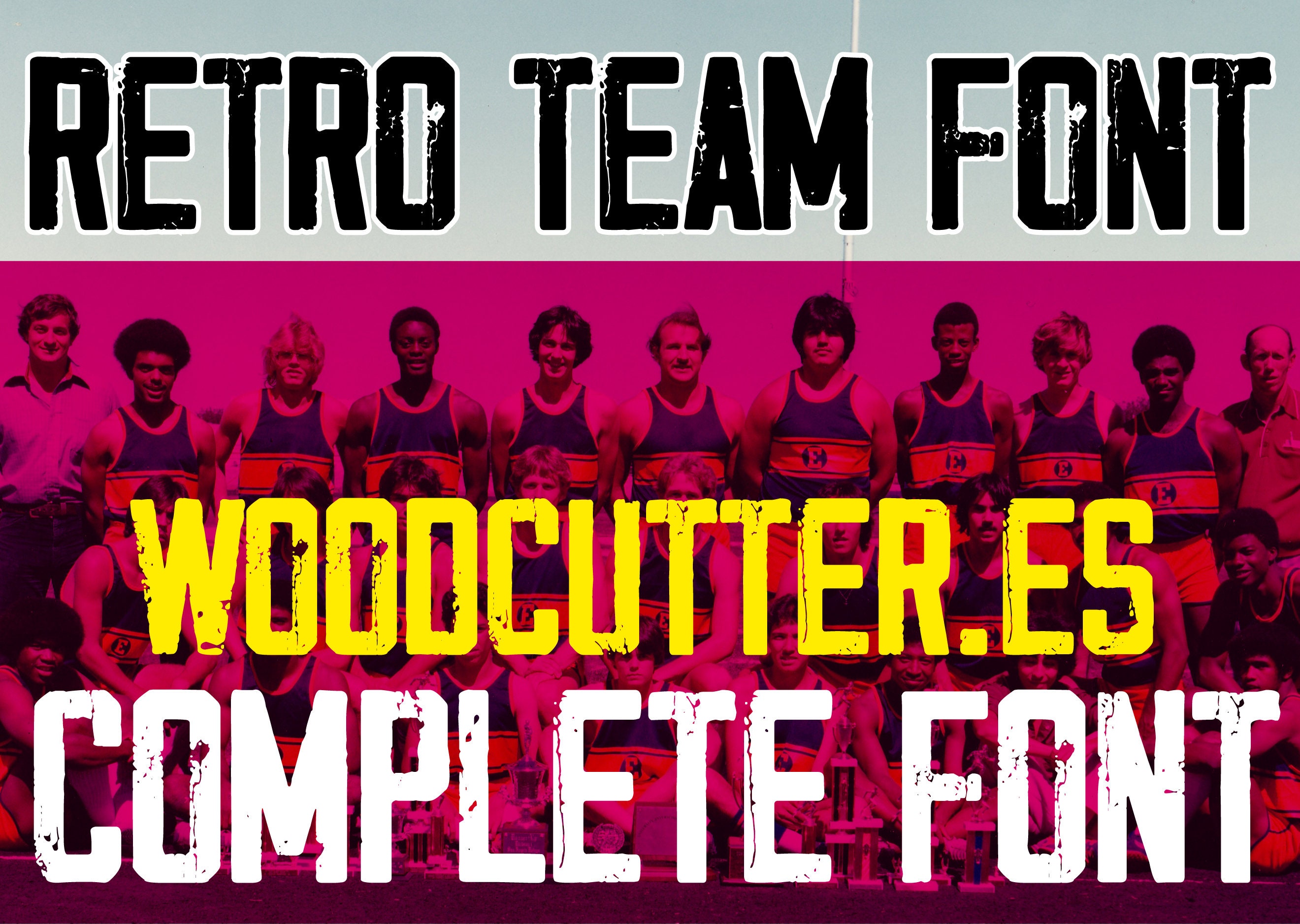 RETRO TEAM Font - Etsy España