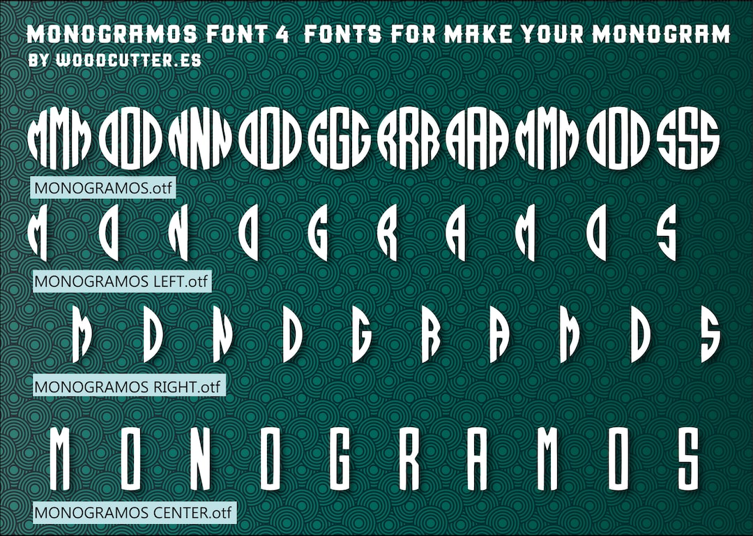 MONOGRAMOS COMPLETE FONT Set for Make Your Monogram. - Etsy