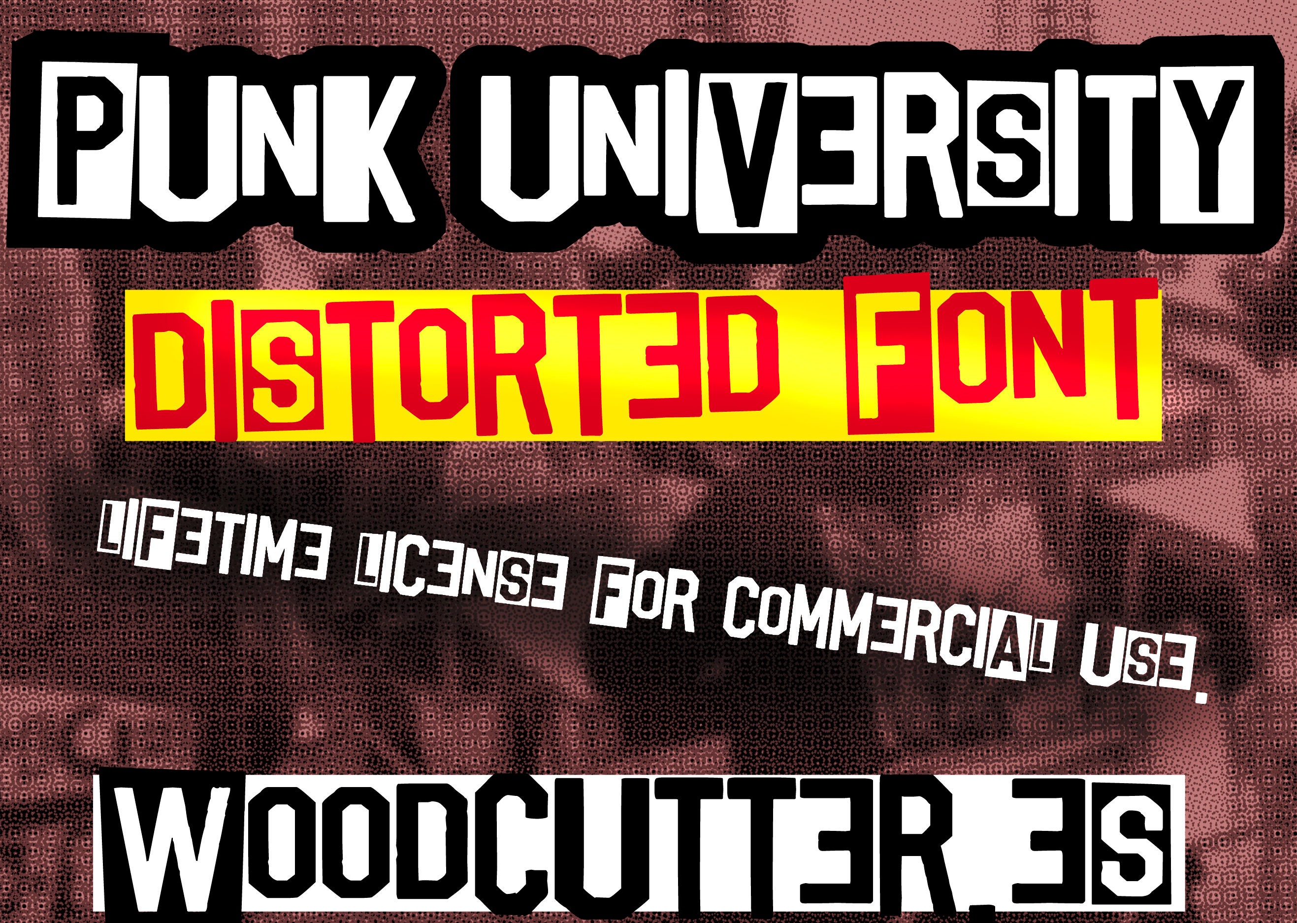 Punk University Font - Etsy