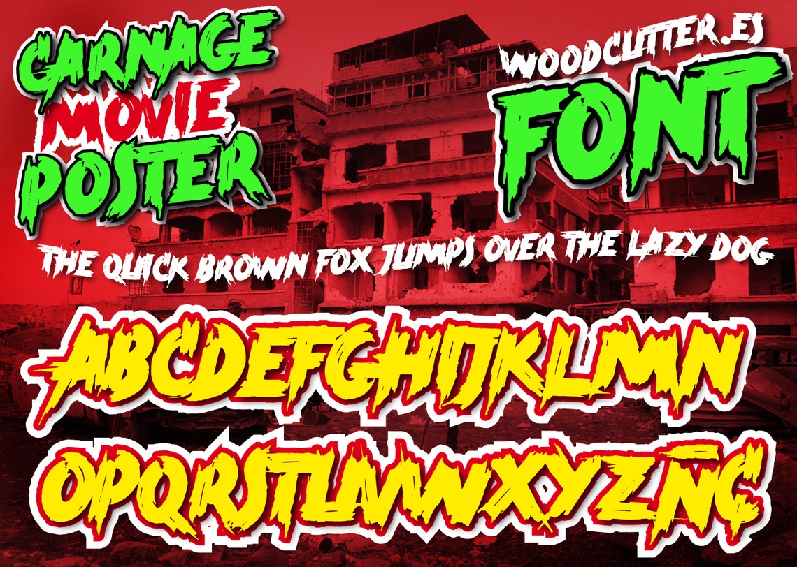 Carnage Movie Poster FONT - Etsy España