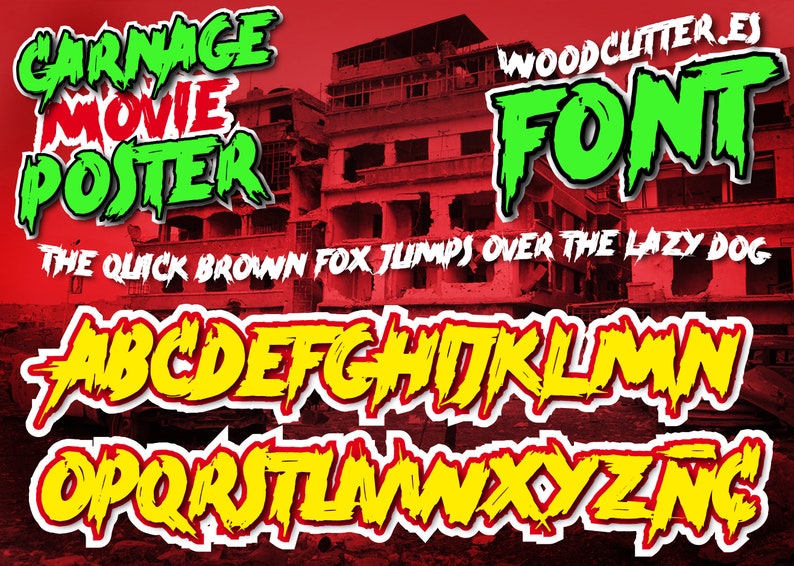 Carnage Movie Poster FONT - Etsy