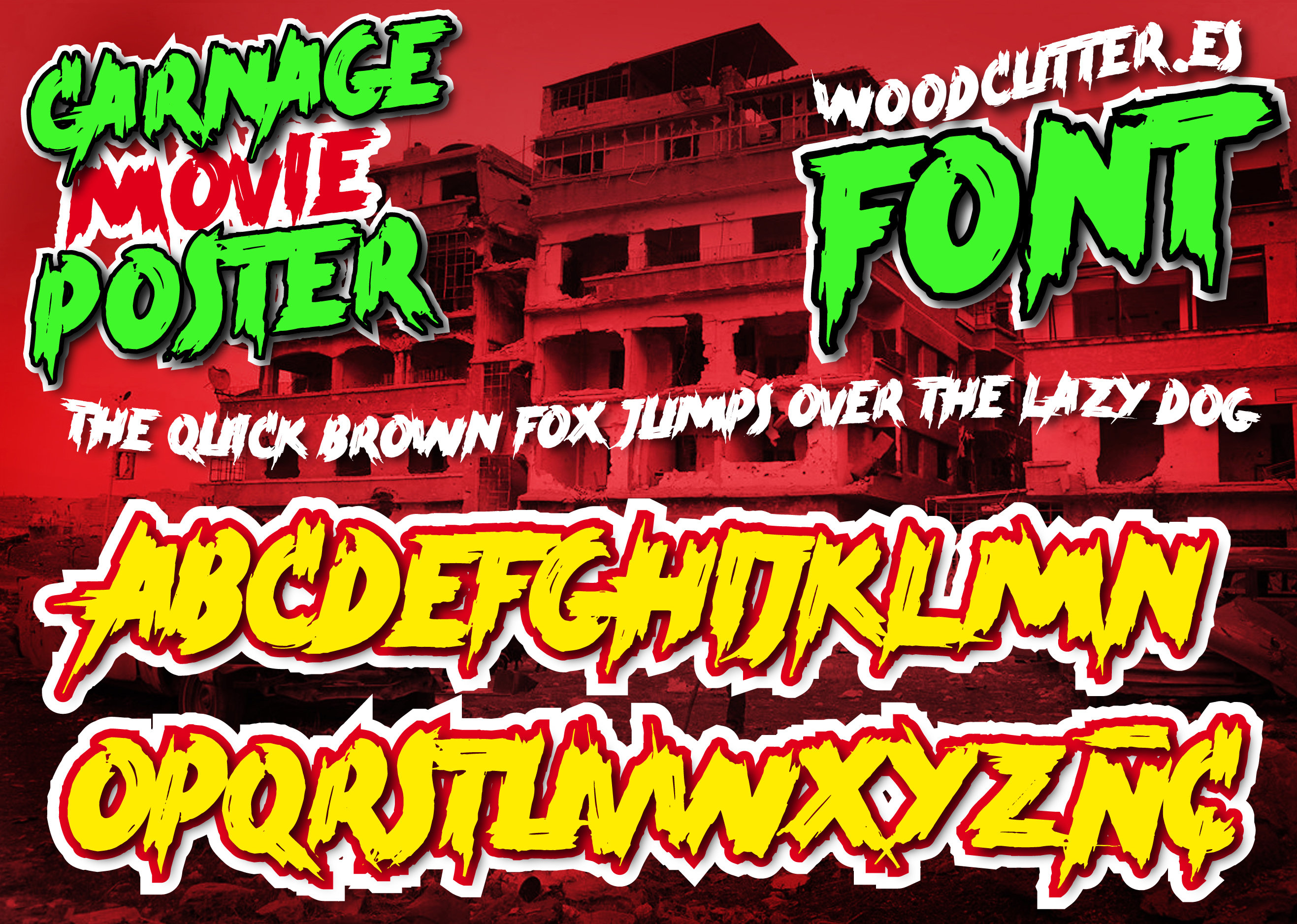 Carnage Movie Poster FONT - Etsy España