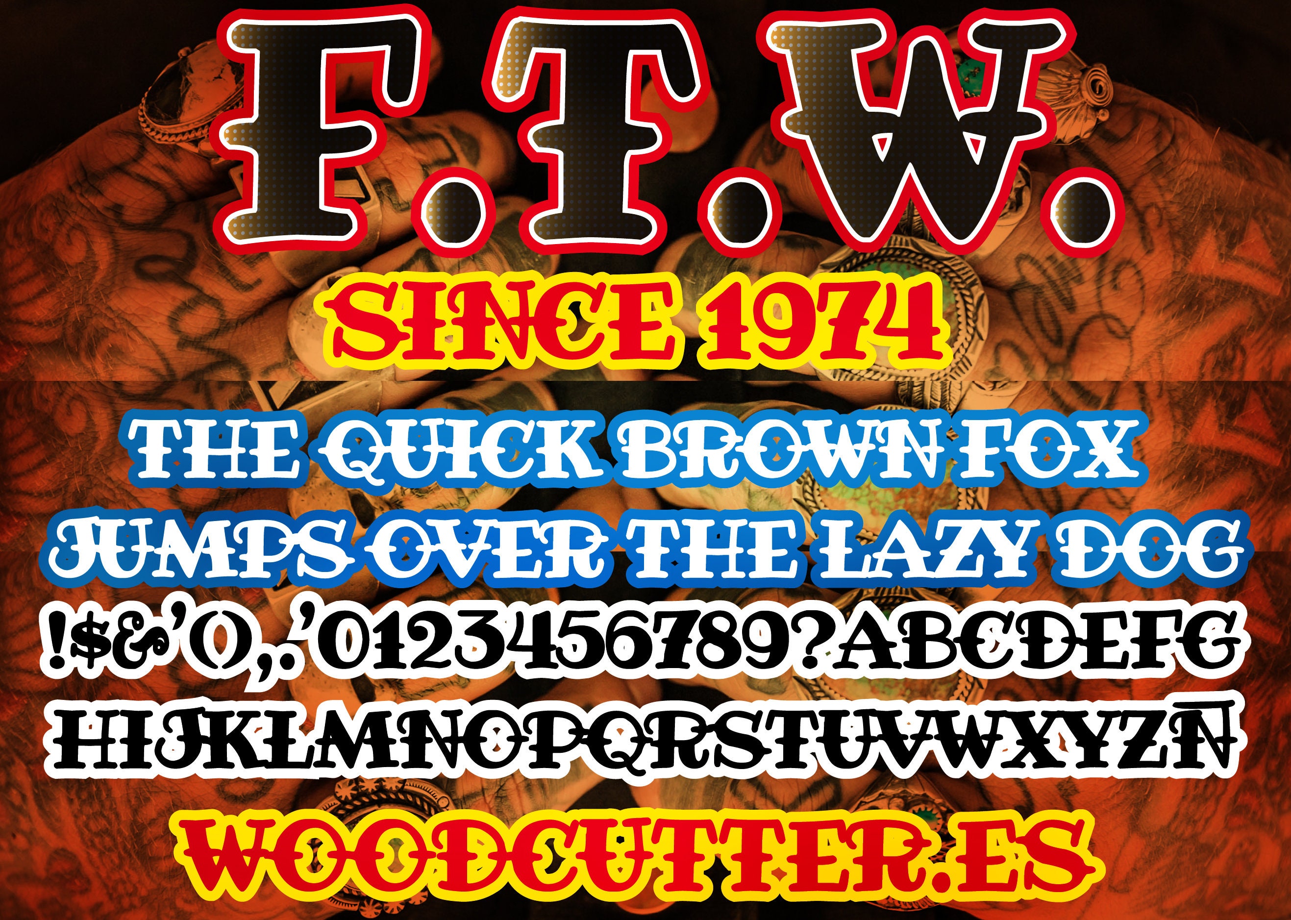 F.T.W. Since 1974 (font) - Etsy