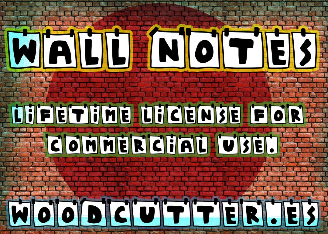 Wall Notes Font. - Etsy