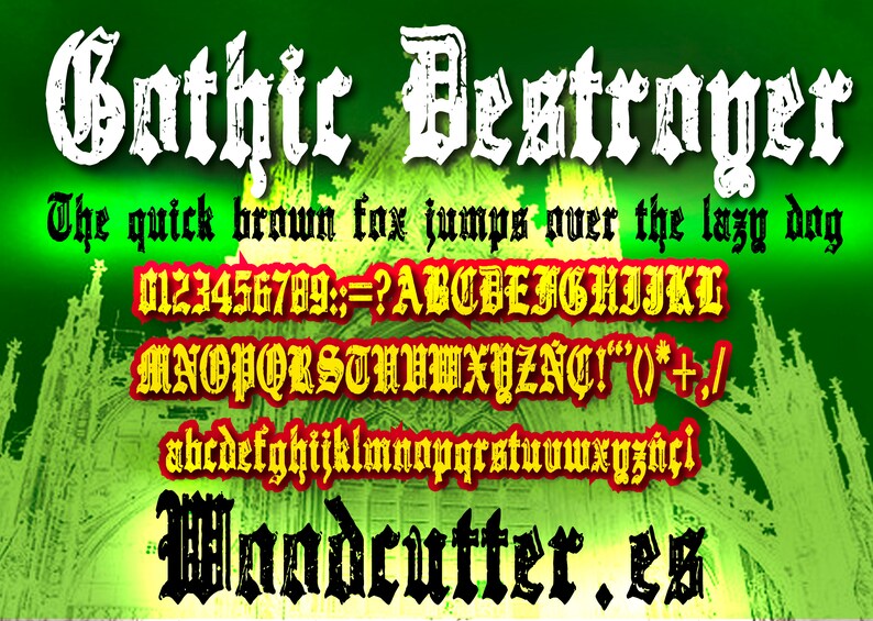 Gothic Destroyer Font - Etsy