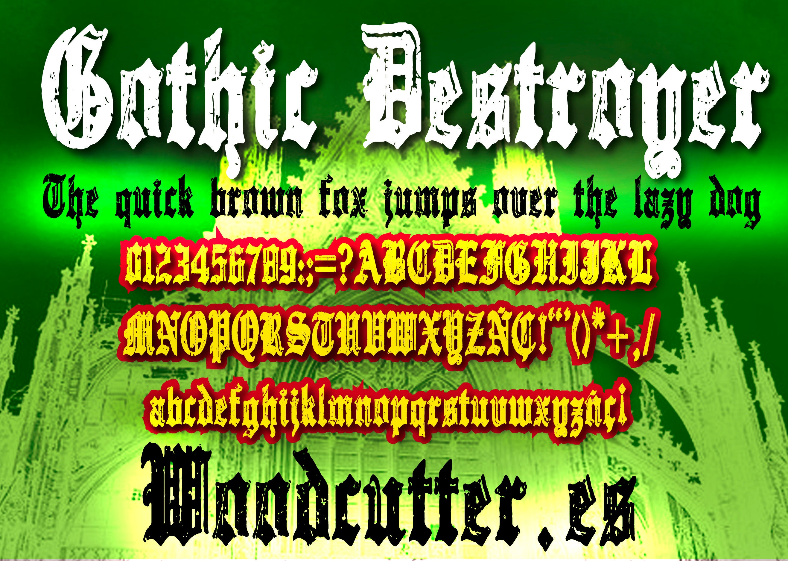 Gothic Destroyer Font - Etsy