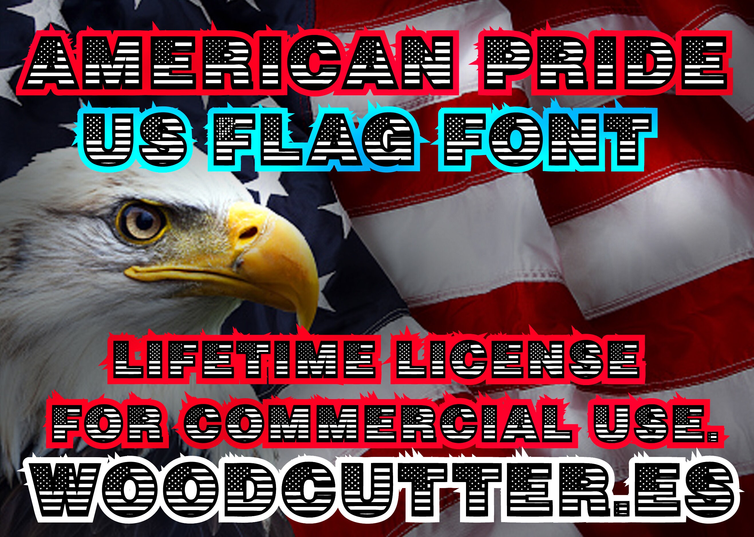 American Pride (flag Font) - Etsy