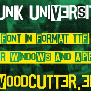 Punk University Font - Etsy