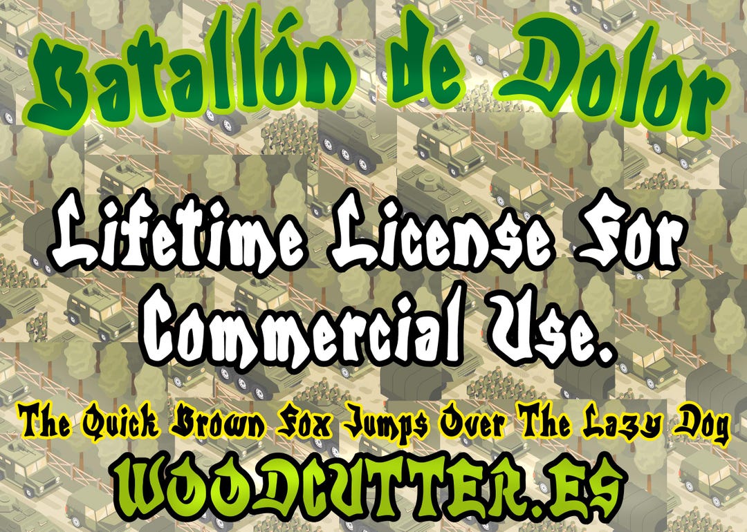 Dolor Font Battalion - Etsy