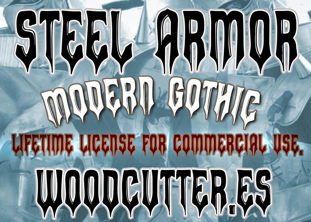 Steel Armor Font - Etsy