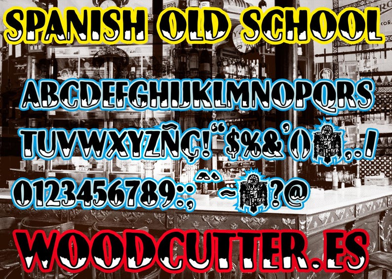 Spanish Old School Font - Etsy