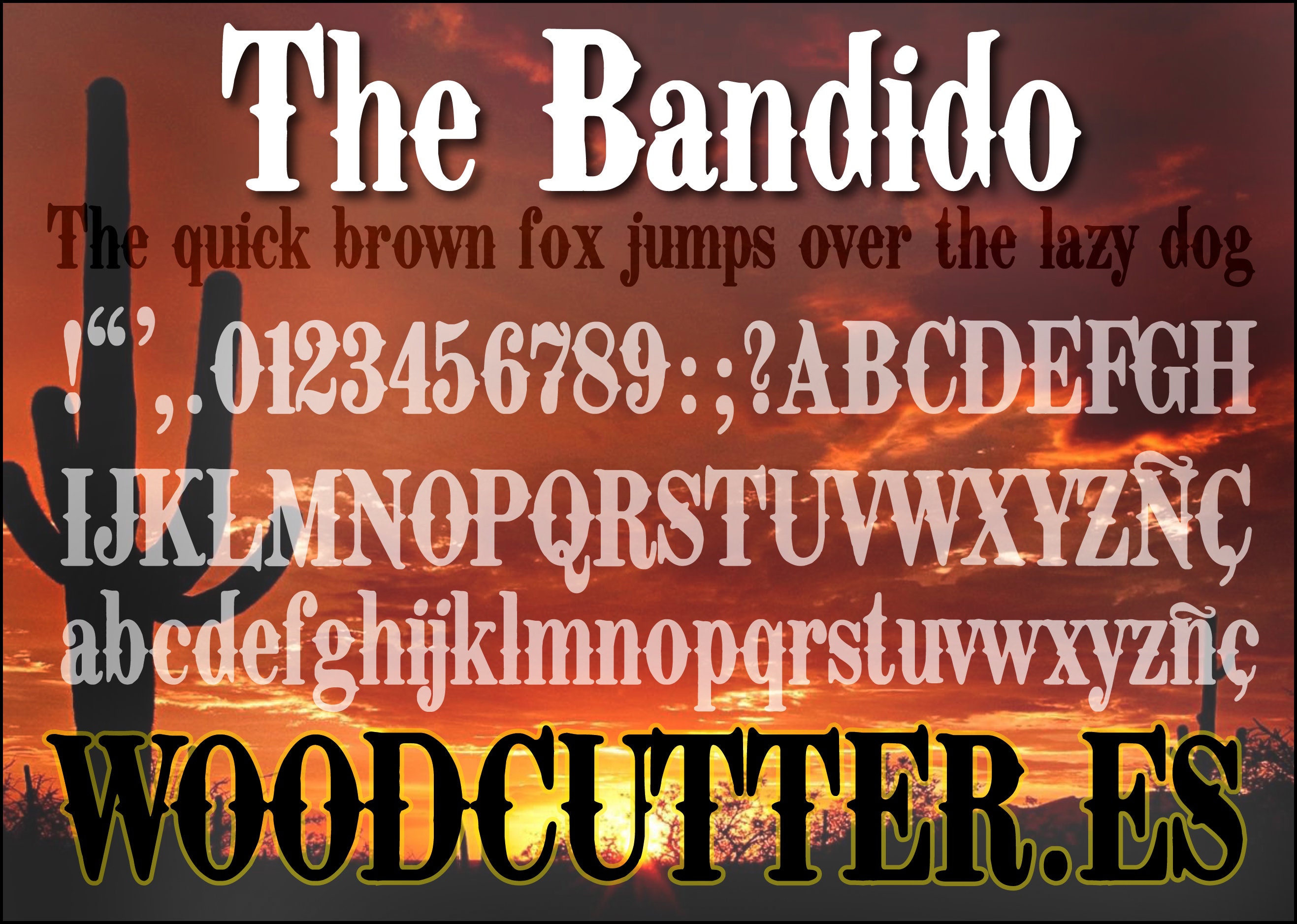 The Bandido "Western Font" - Etsy España