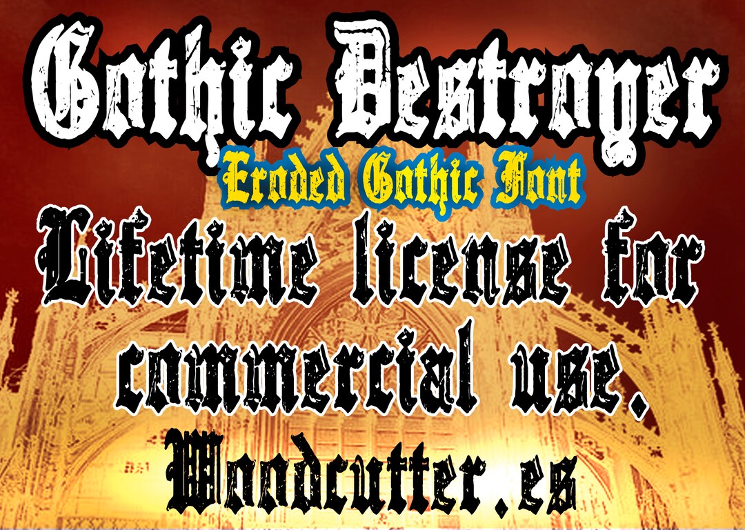 Gothic Destroyer Font - Etsy