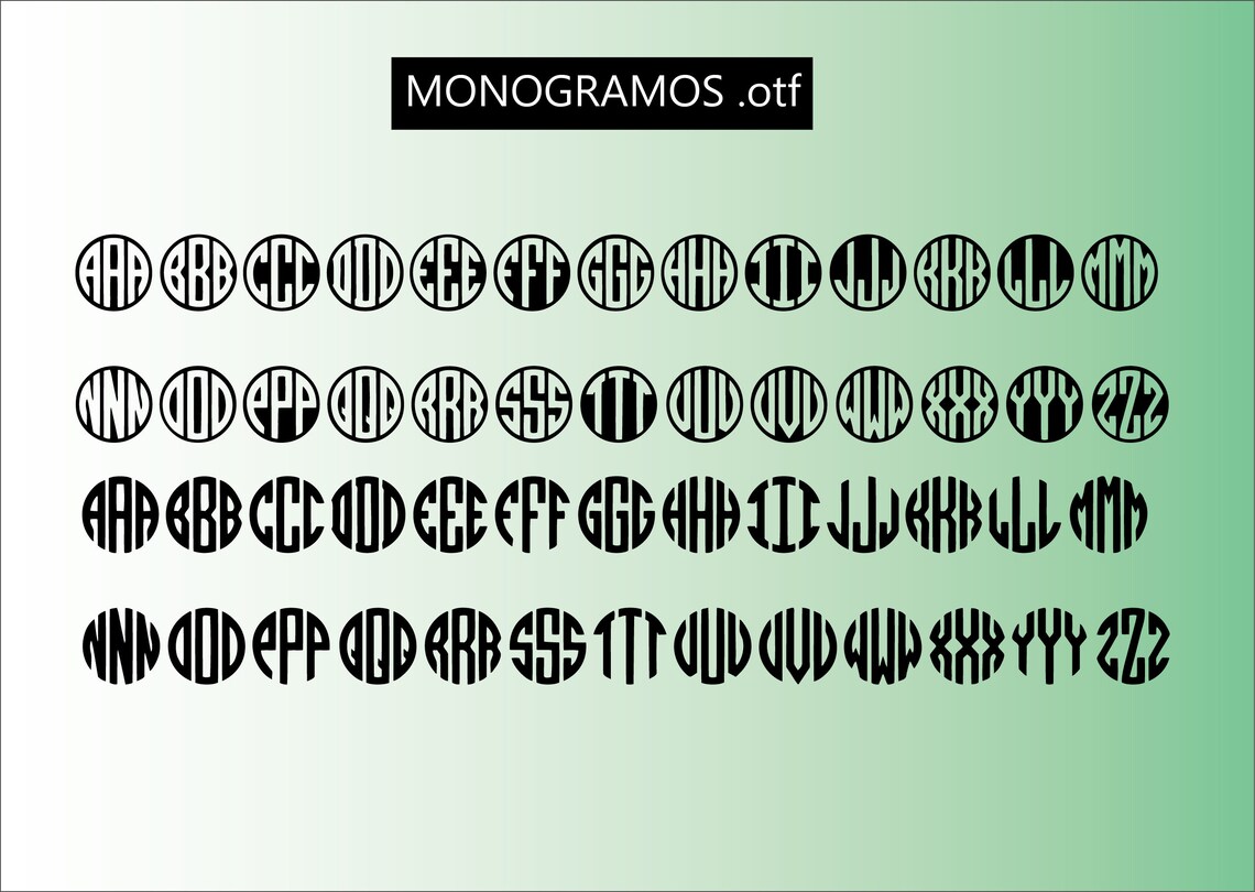 MONOGRAMOS COMPLETE FONT Set for Make Your Monogram. - Etsy MONOGRAMOS COMPLETE FONT Set for Make Your Monogram. - Etsy