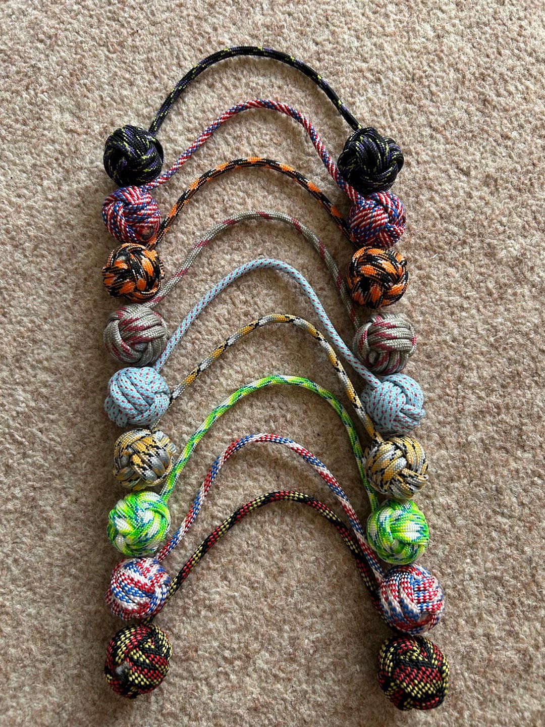 Begleri Skill Toy 6" Paracord Figit Skill Toy * Mini Monkey Fist * Hand ...