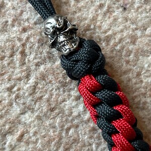 Pair of Motorcycle Handlebar End Fringe Tassels * Paracord With Skull ...