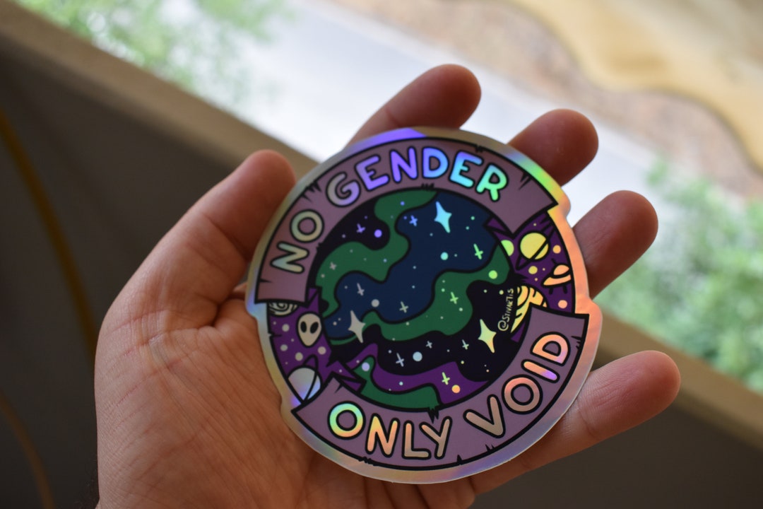 No Gender Only VOID Holographic Sticker - Etsy