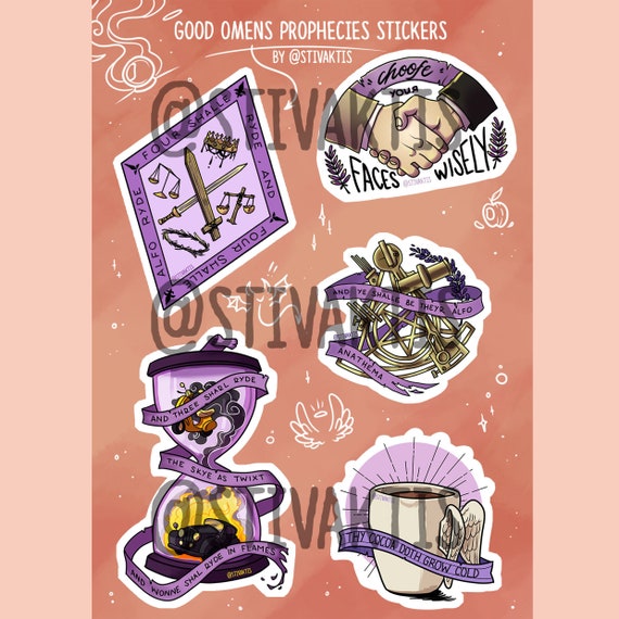 Good Omens Inspired Prophecies A6 Sticker Sheet | Etsy