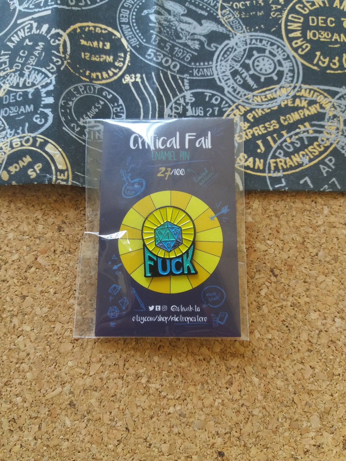 D&D Critical Fail 1'' Soft Enamel Pin | Etsy