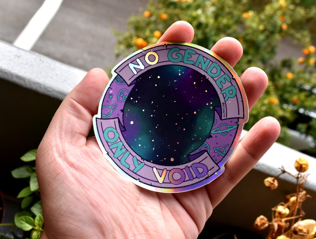 No Gender Only VOID Holographic Sticker - Etsy Sweden