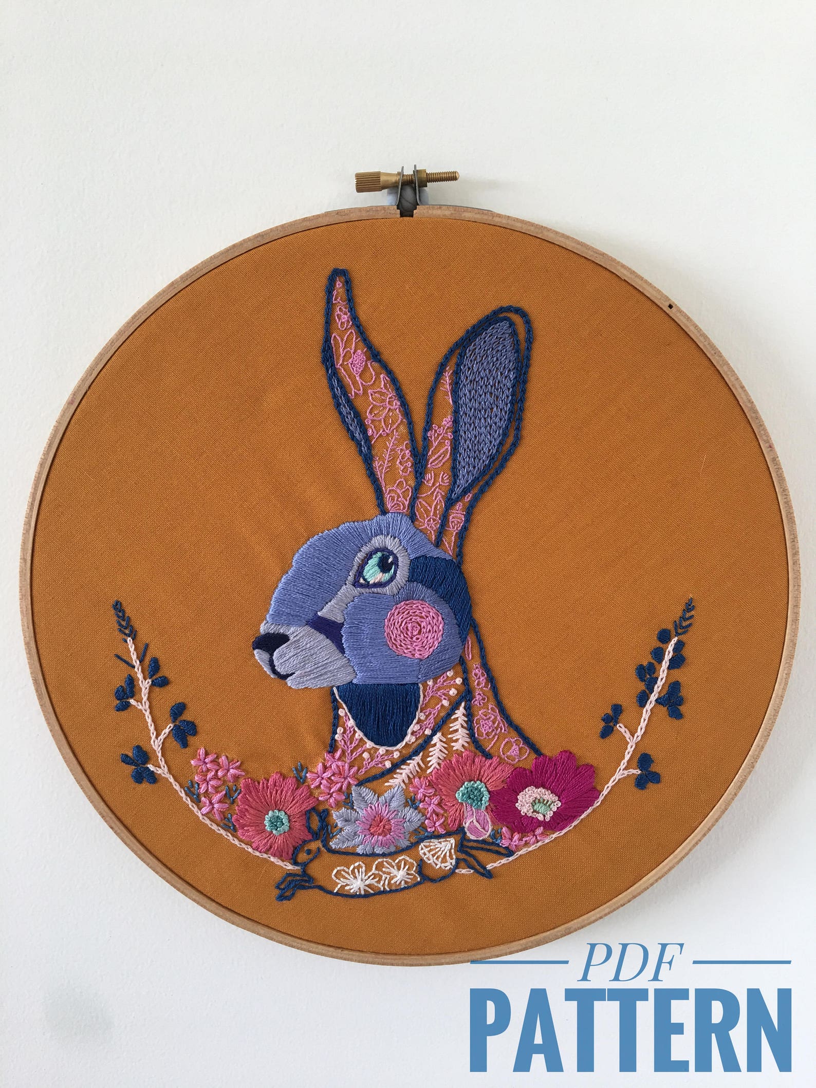 PDF PATTERN - Floral Hare - Etsy