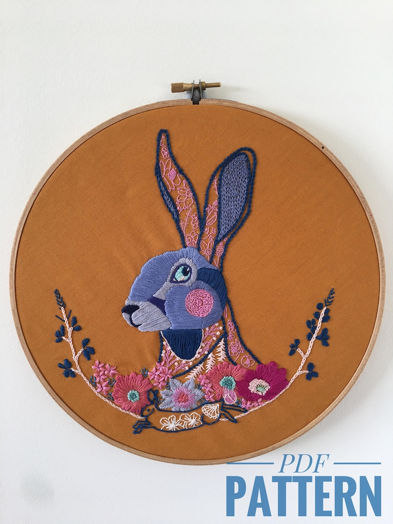 PDF PATTERN - Floral Hare - Etsy