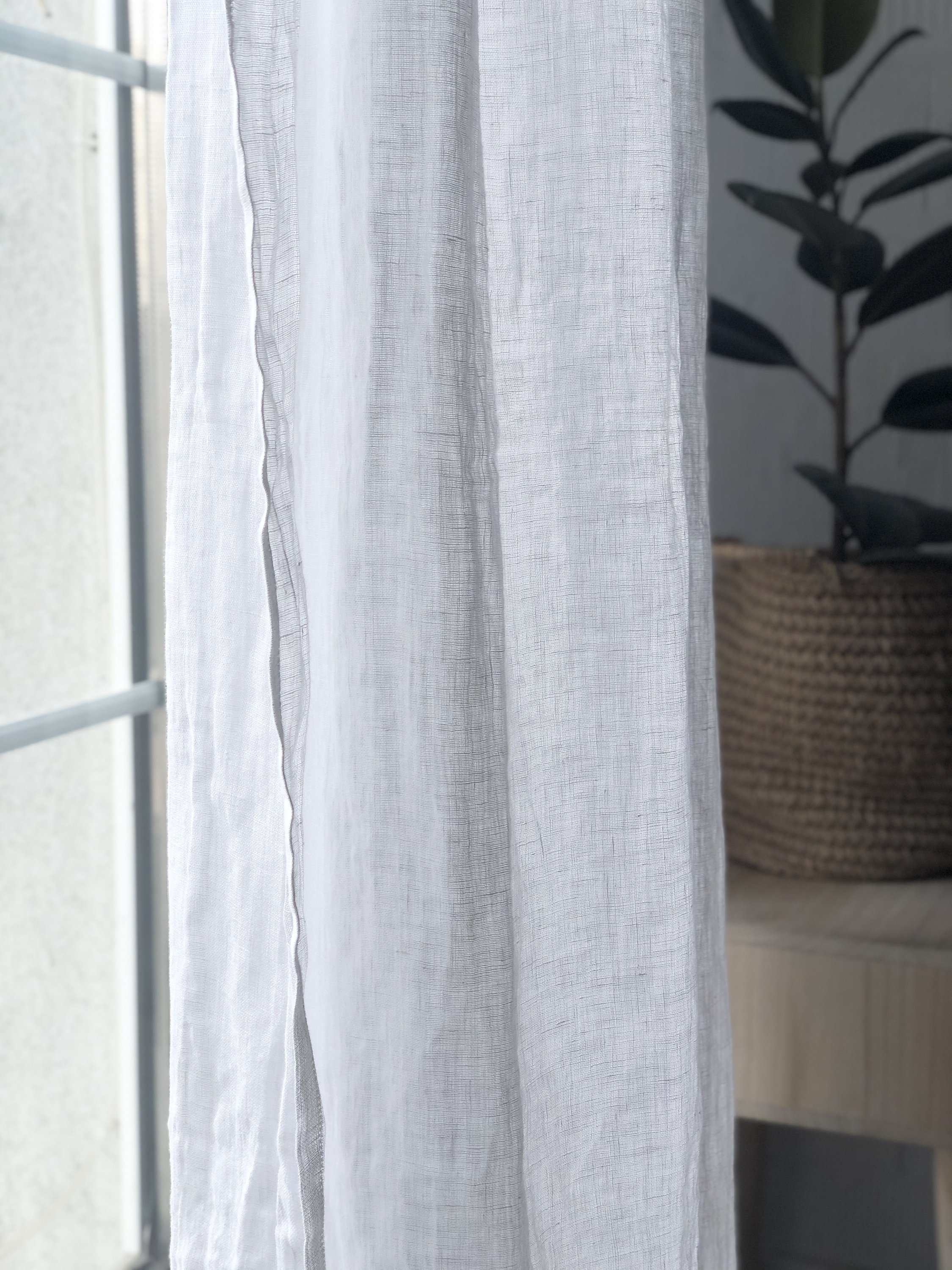 Sheer Linen Panels Tab Top or Hidden Tabs - Etsy