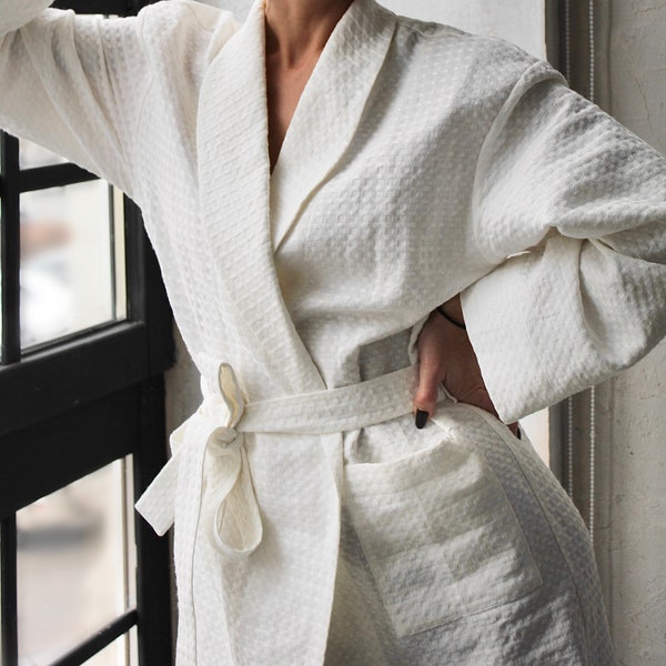 Linen Robe - Etsy