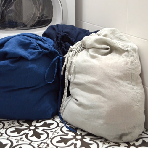 Large Linen Laundry Bag Natural Storage Bag Wash Bag - Etsy