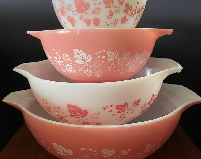Full Set of Pink Pyrex Gooseberry Cinderella Mixing Bowls - Etsy