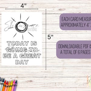 Printable Color-your-own Kids Affirmation Cards | Motivational ...