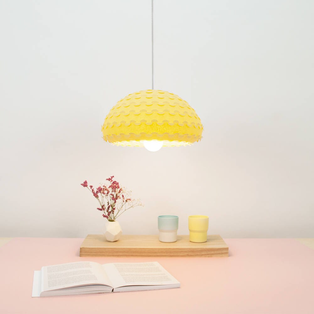 Yellow Pendant Lamp Shade | Kasa Y Light - Etsy
