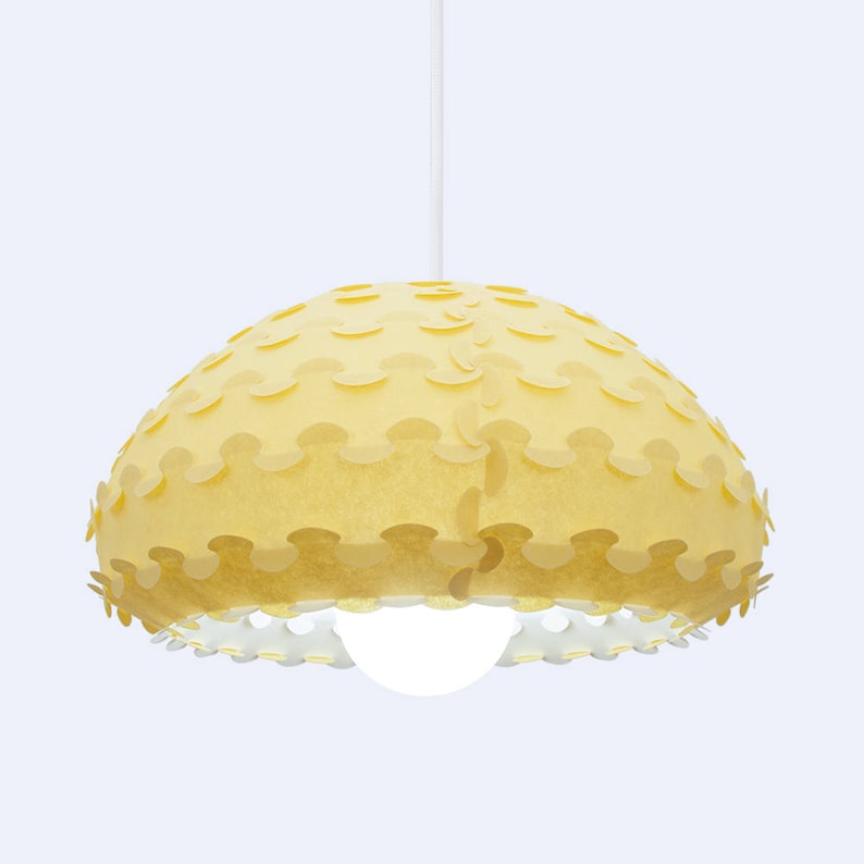 Yellow Pendant Lamp Shade | Kasa Y Light - Etsy