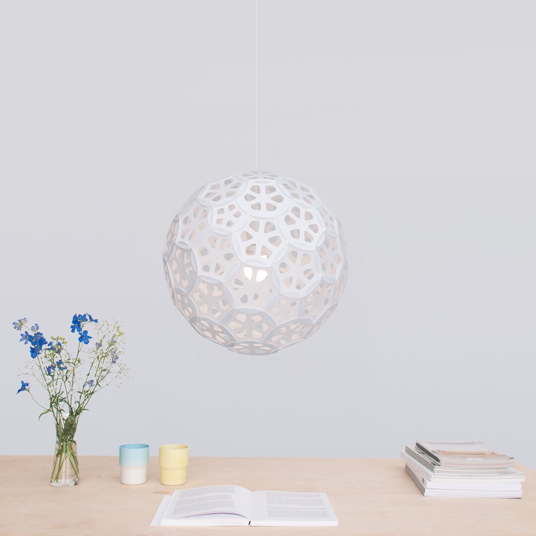 Geometric Sphere Pendant Light | Flower Ball M - Etsy