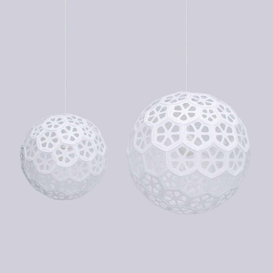 Geometric Sphere Pendant Light Flower Ball M | Etsy