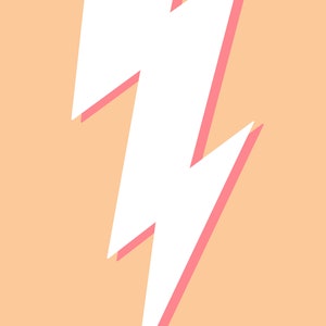 Lightning Bolt Print - Etsy