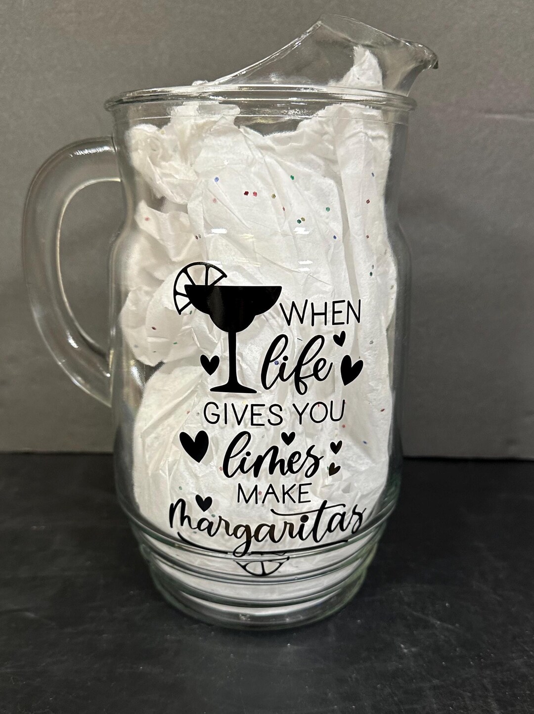 Vintage Repurposed Pitcher Vinyl Lettering - Etsy